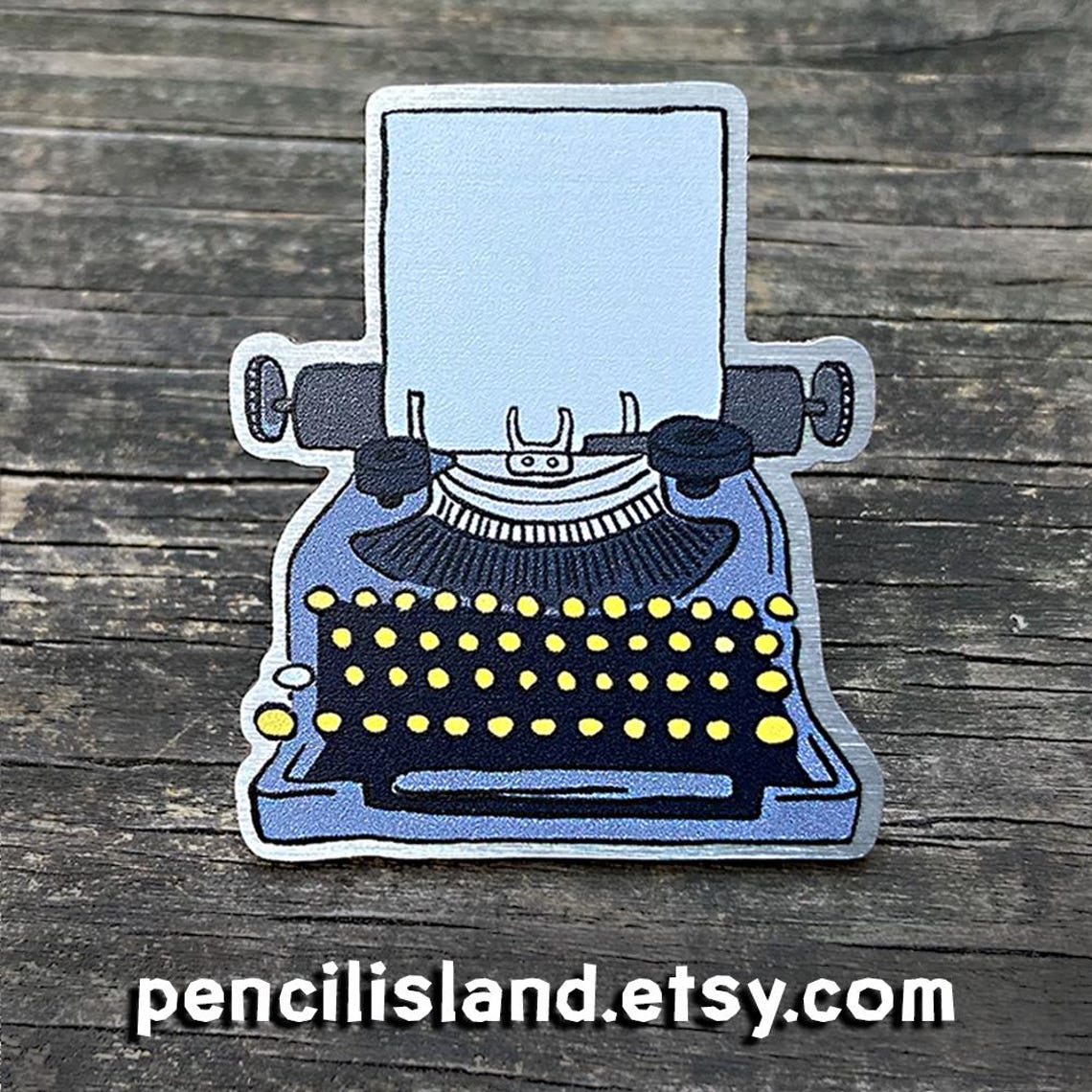 Vintage Style Typewriter Pin Made With Recycled Stainless Steel - Etsy