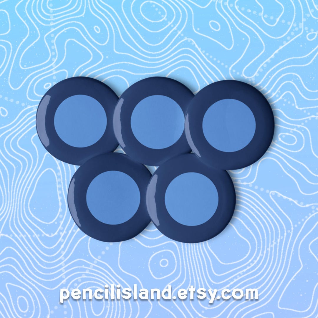 Harris Walz 2024 BLUE DOT Campaign Buttons, Blue Dot on Blue, Vote Blue ...