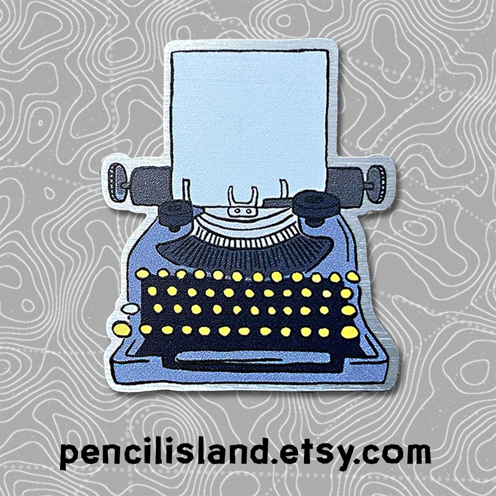Vintage Style Typewriter Pin Made With Recycled Stainless Steel - Etsy