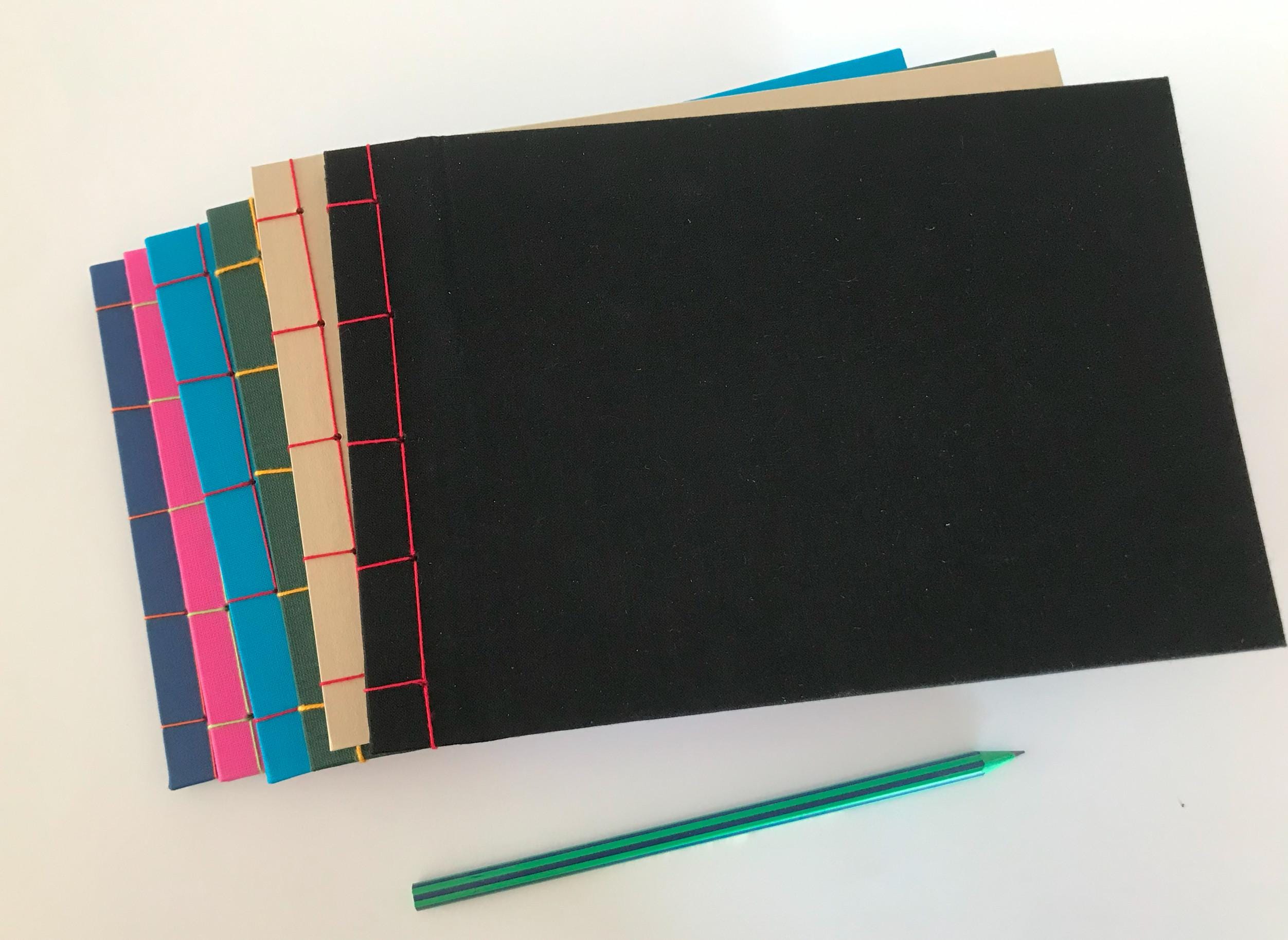 Handmade Notebook Japanese Binding Paper Coated 15x22cm - Etsy