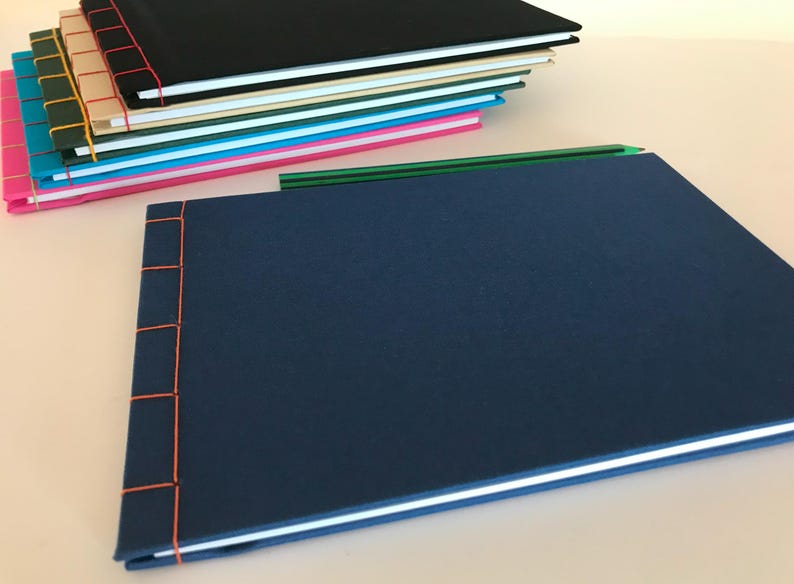 Handmade Notebook Japanese Binding Paper Coated 15x22cm - Etsy