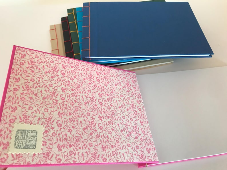 Handmade Notebook Japanese Binding Paper Coated 15x22cm - Etsy