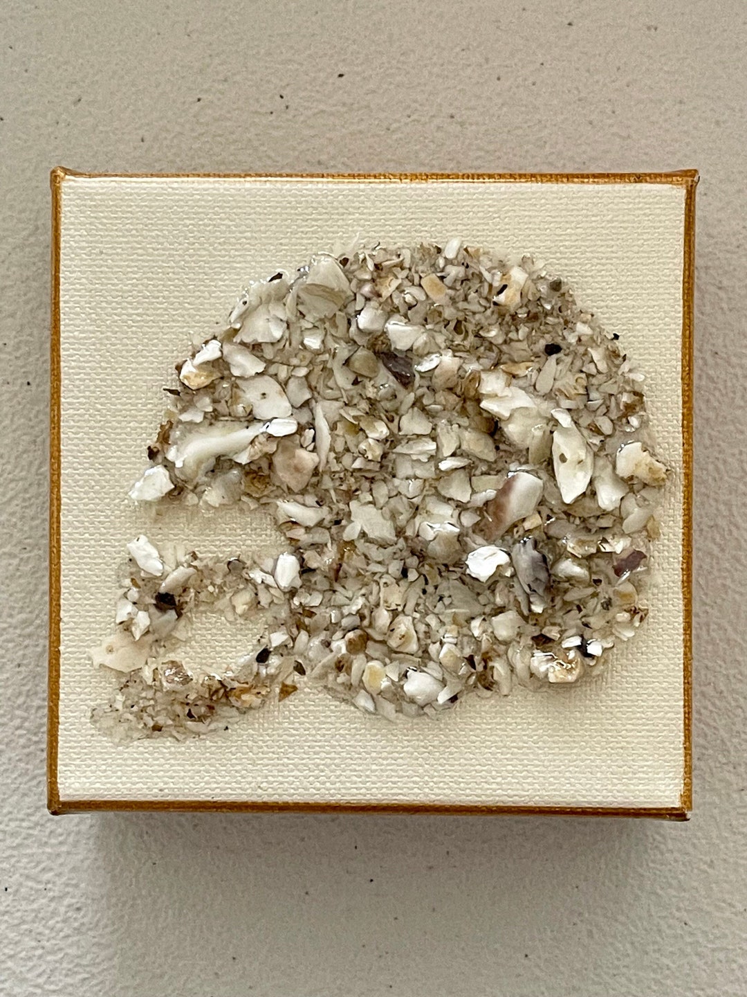 4x4 White & Gold Crushed Oyster Helmet - Etsy