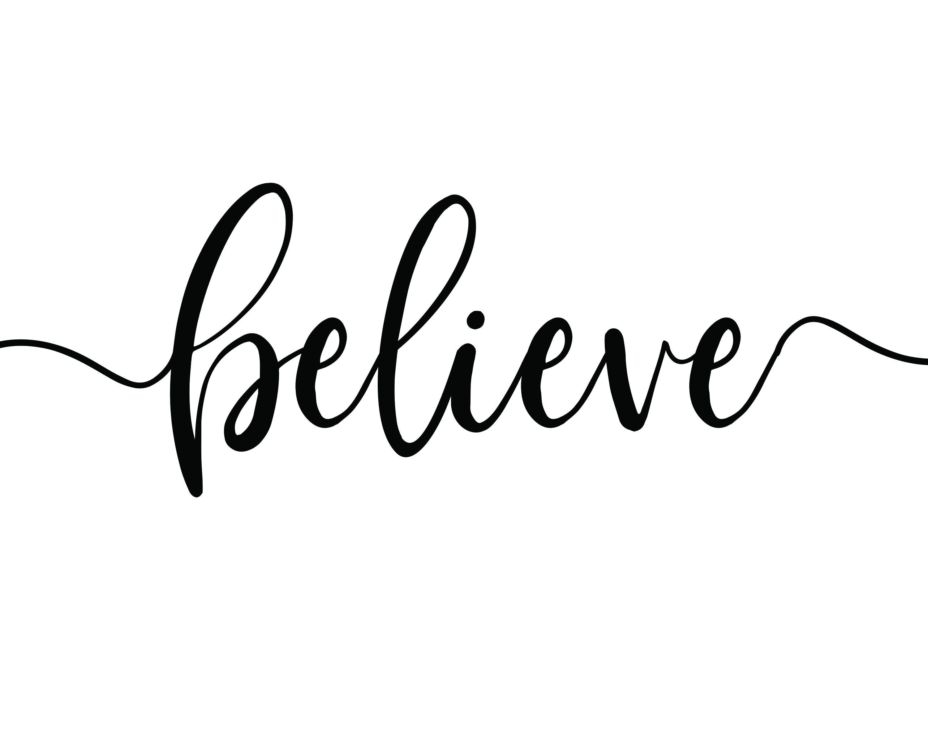 Easy Drawings Of The Word Believe