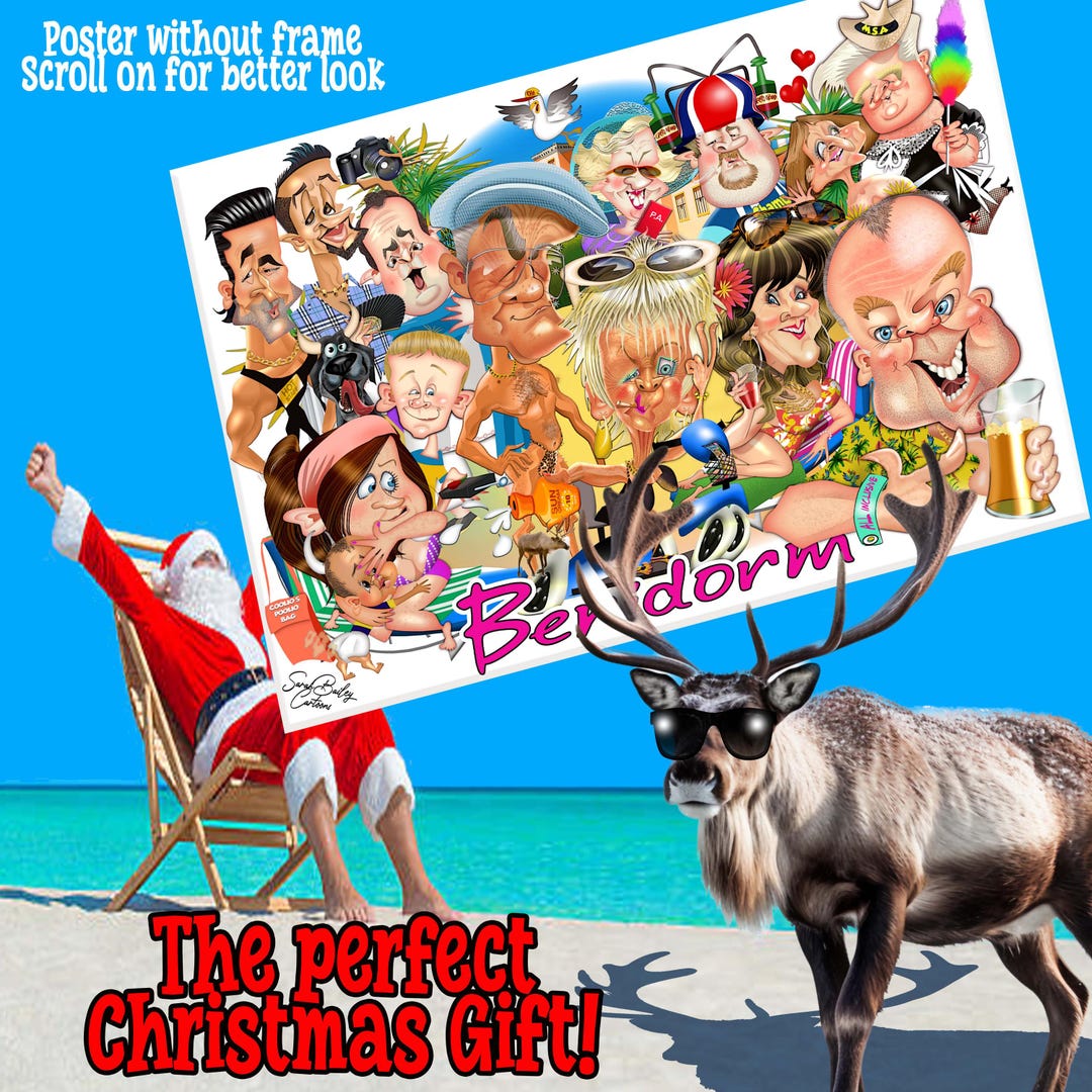 Benidorm TV Series Cartoon as Poster and Other Options - Etsy UK