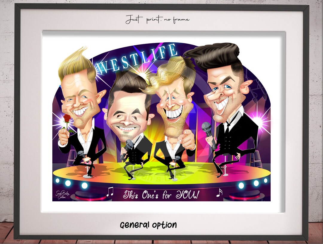 Westlife Cartoon - Etsy