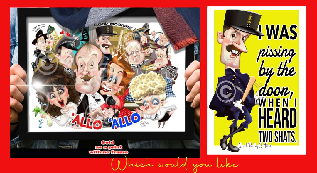 Allo Allo Cartoon Poster - Etsy