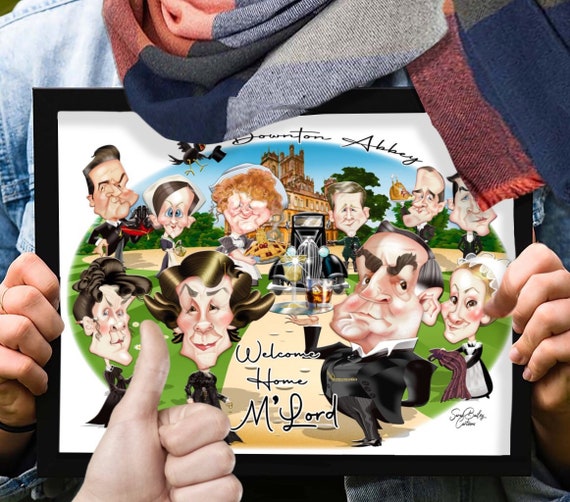 Downton Abbey Cartoon Poster - Etsy