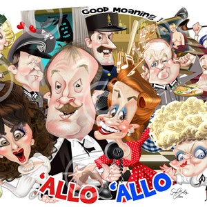 Allo Allo Cartoon Poster - Etsy