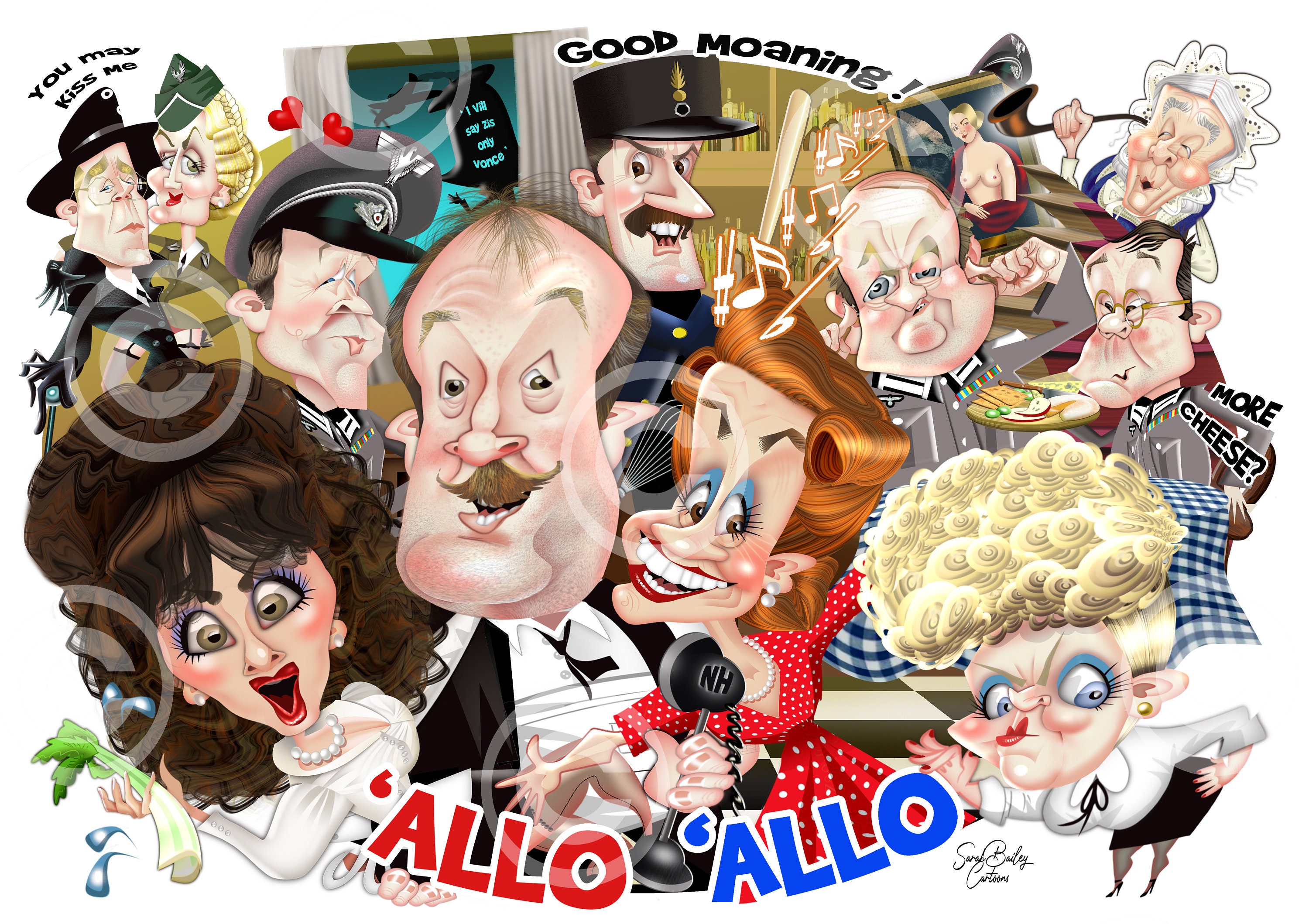 Allo Allo Cartoon Poster - Etsy