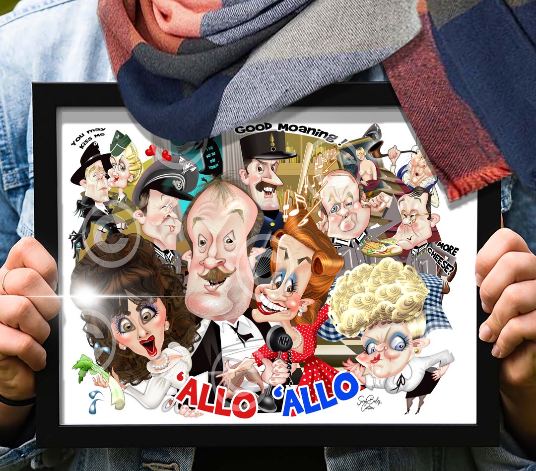 Allo Allo Cartoon Poster - Etsy