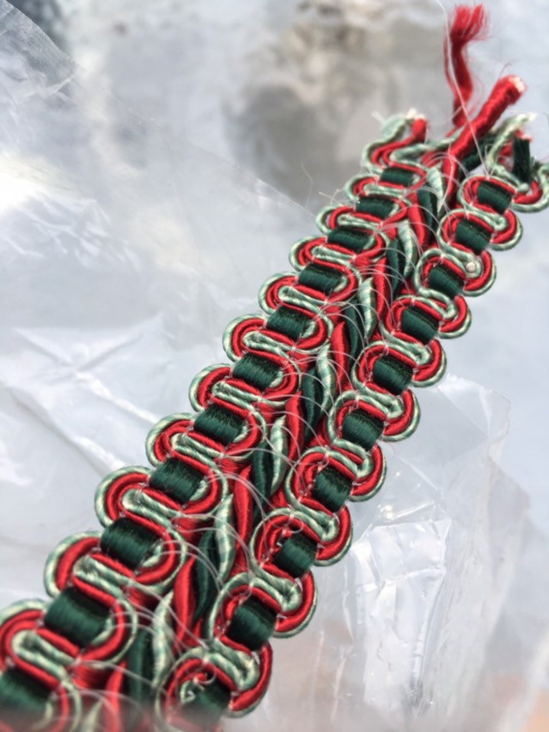 Galon Guimp Gimp Trim Red, Light Green & Forest Green. NOS- Made in ...