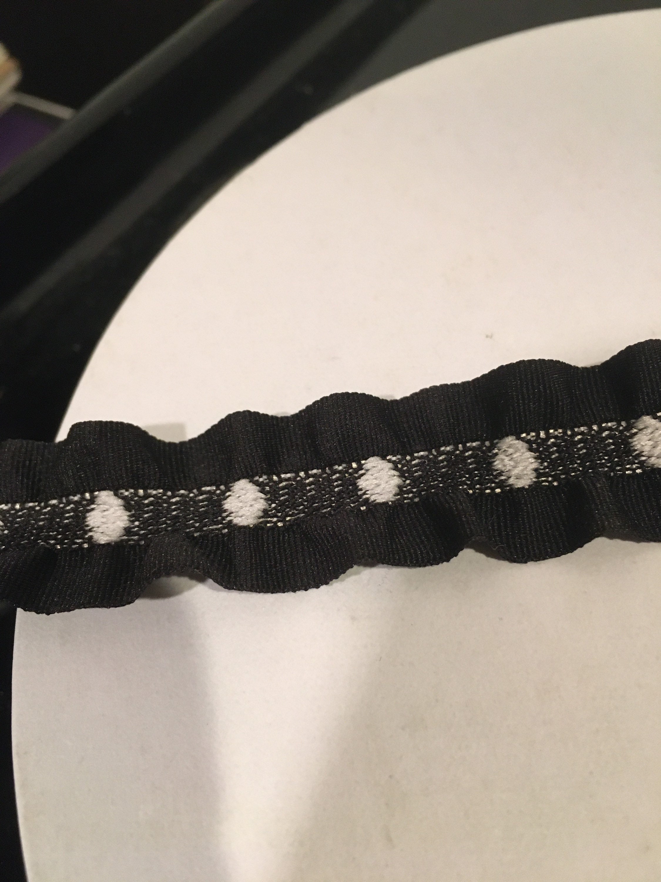 Black and White Three-quarter Inch Wide Double Ruffle Trim 20 - Etsy