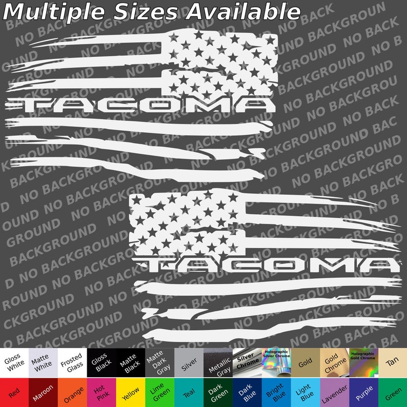 Custom American Flag Tacoma Decals Sticker Body Sides Suv Offroad - Etsy