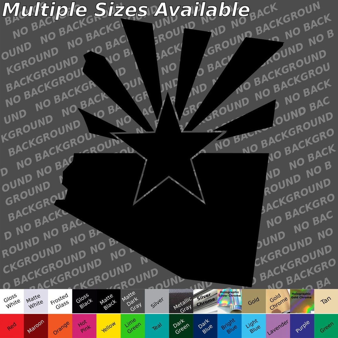 Custom Arizona Flag Decal Shape State Sticker - Etsy