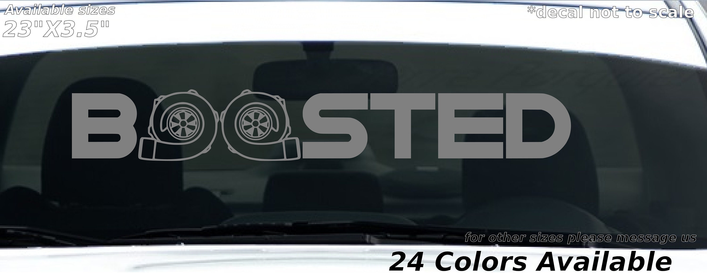 Boosted Windshield Banner Decal Sticker - Etsy