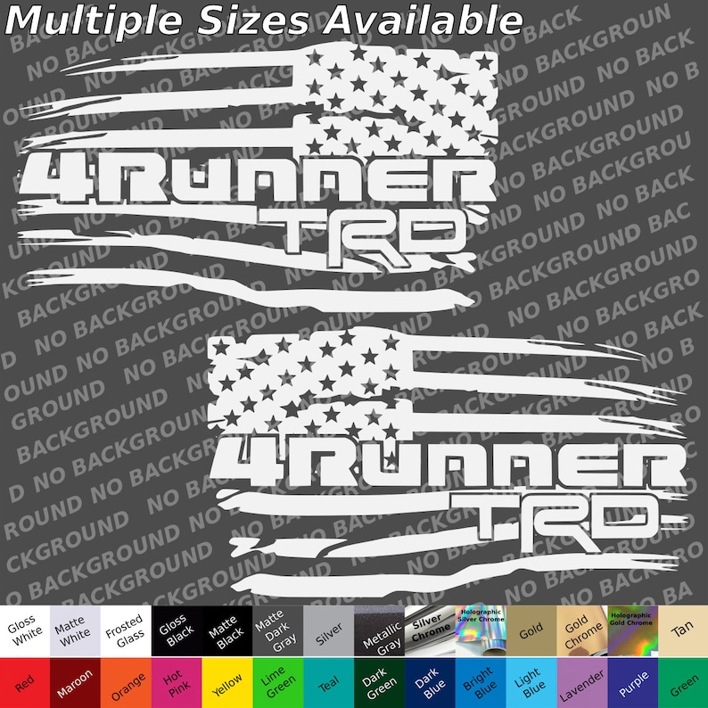 Custom American Flag 4runner TRD Decals Sticker Body Sides Suv - Etsy