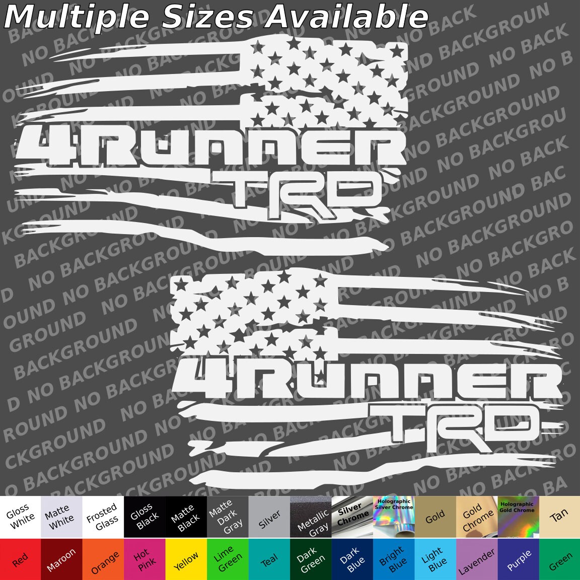 Custom American Flag 4runner TRD Decals Sticker Body Sides Suv Offroad ...