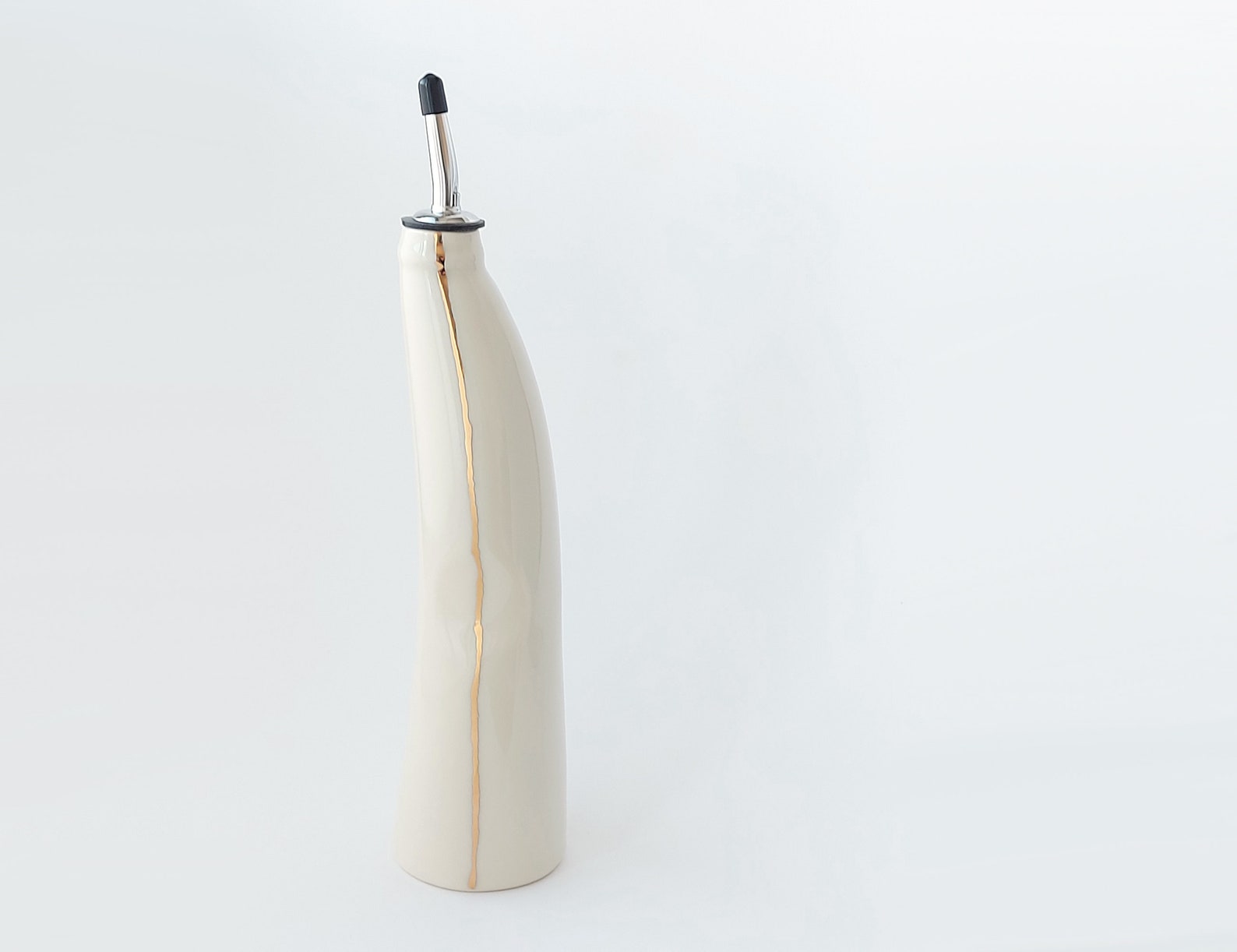 Handmade Ceramic Oil Bottle Container for Olive Oil White - Etsy