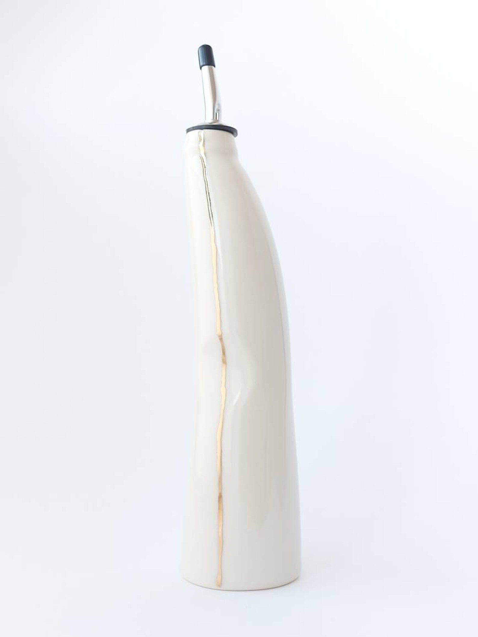 Handmade Ceramic Oil Bottle Container for Olive Oil White - Etsy