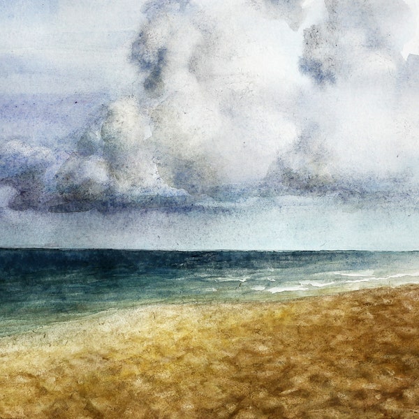 Seascape Watercolor - Etsy
