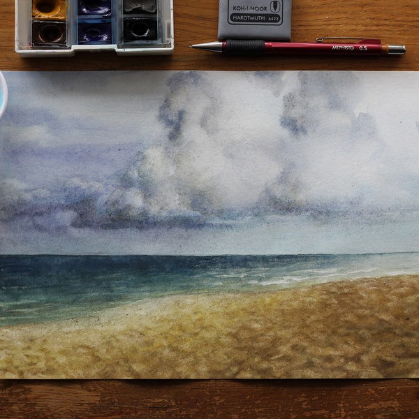 Seascape Watercolor - Etsy
