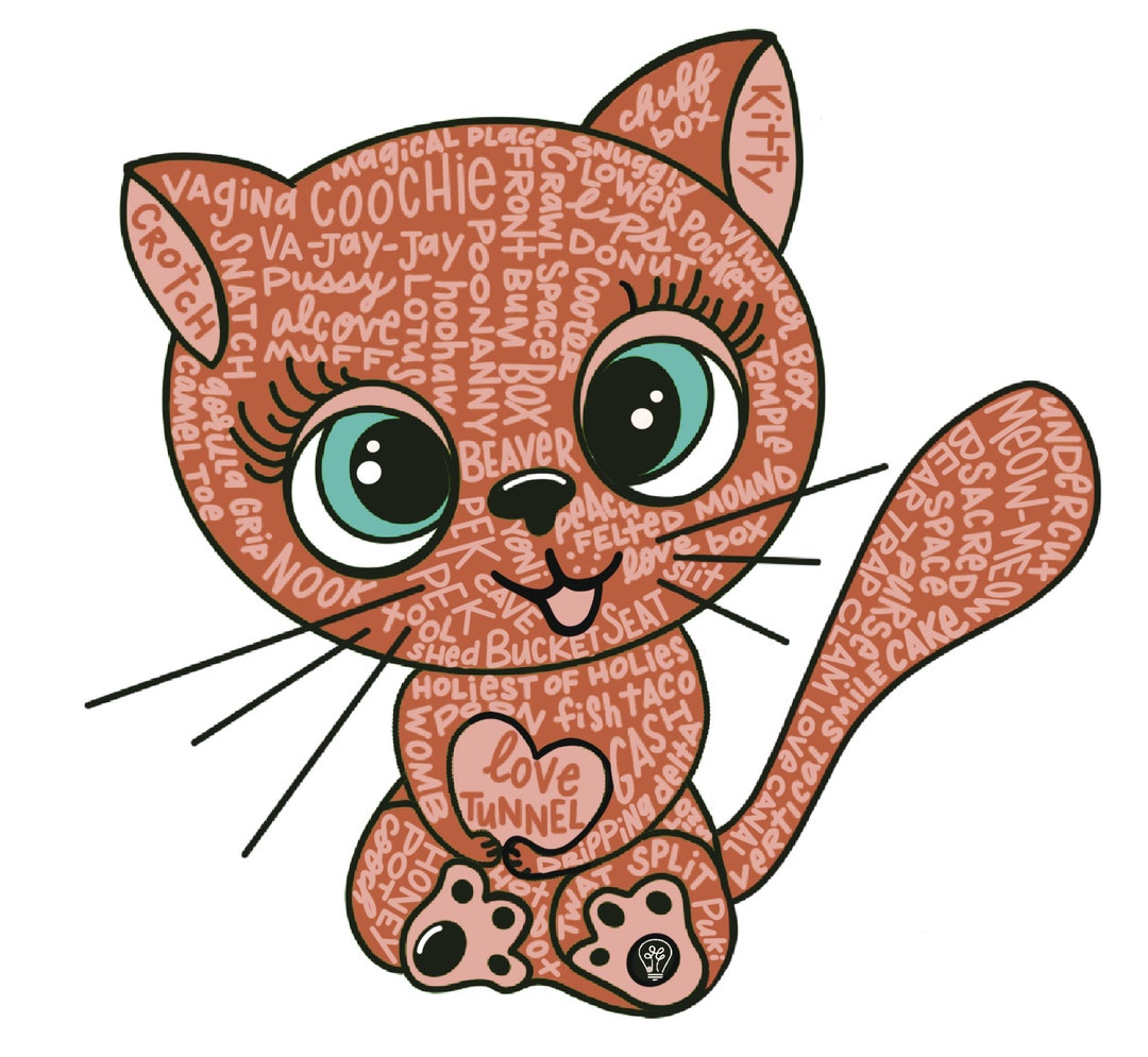 Kitty Sticker - Irreverent Sticker Series - Etsy