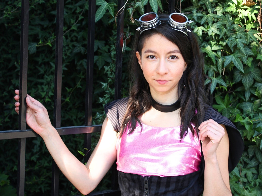 The VM Pink Sparkly Crop Top Tank Pink Burning Man Bodycon - Etsy