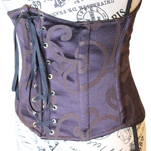 The VM Underbust Corset - Lace-up Maroon Steampunk Gothic Corset Dark ...