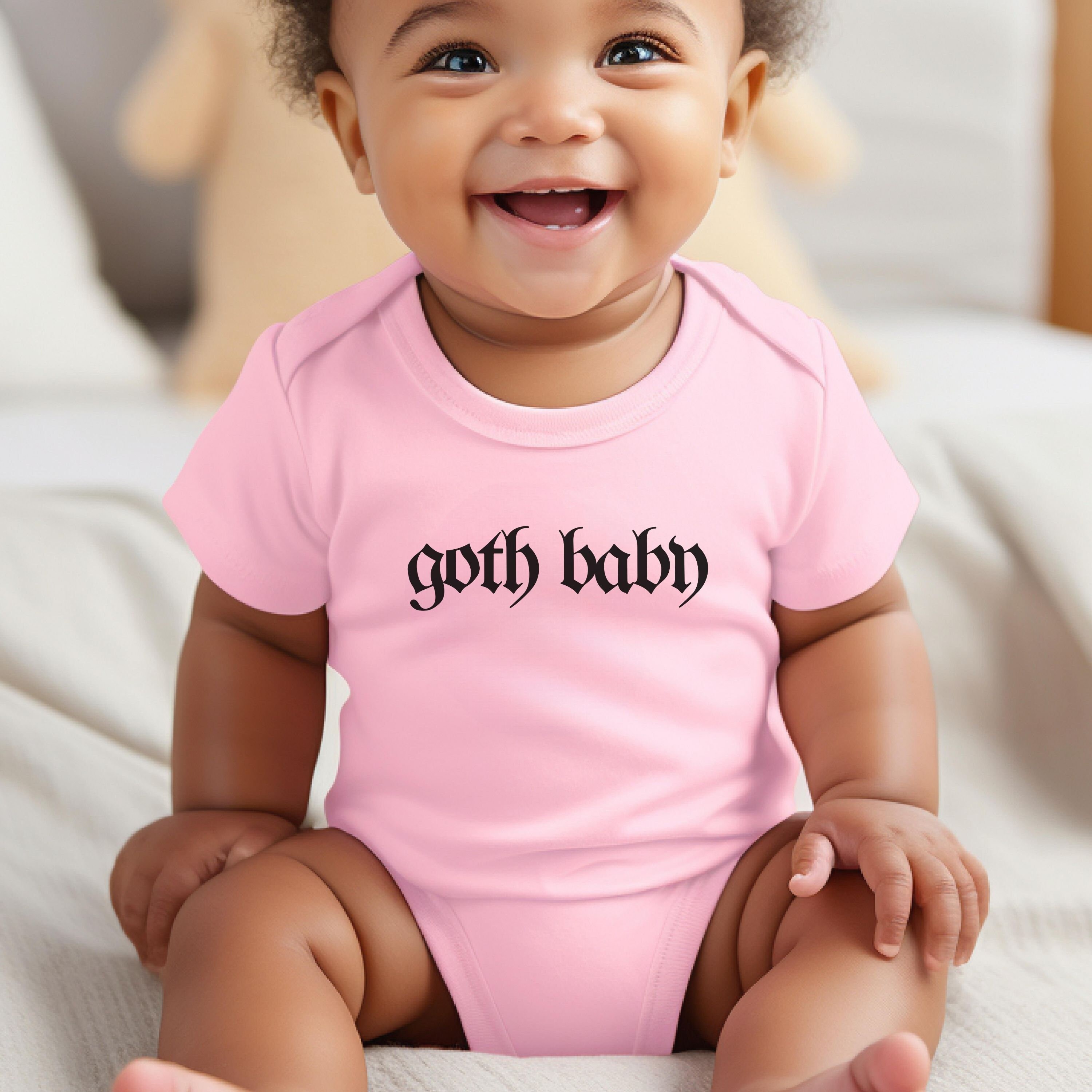 Goth Baby Bodysuit, Punk Baby Babysuit, Baby Shower Gift for Goth Mommy ...