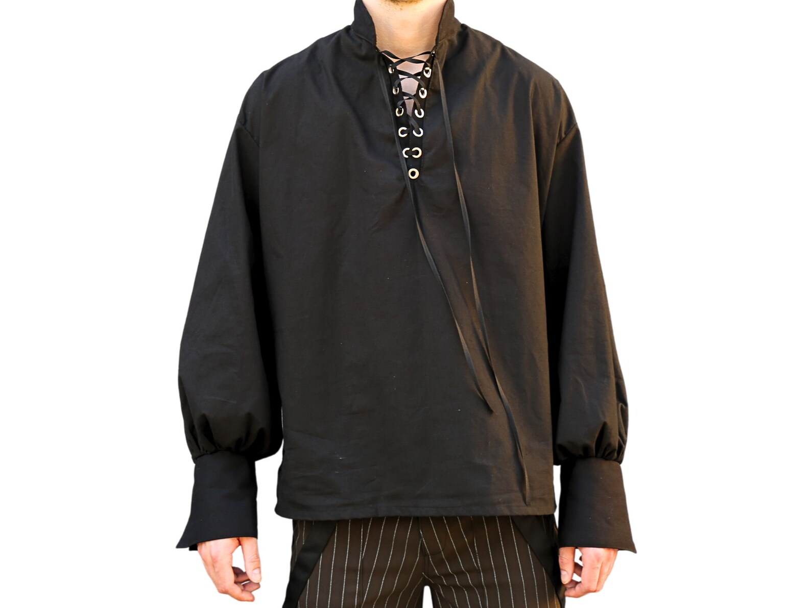 The VM Poet Shirt Victorian Regency Steampunk Medieval Musketeer Mens ...