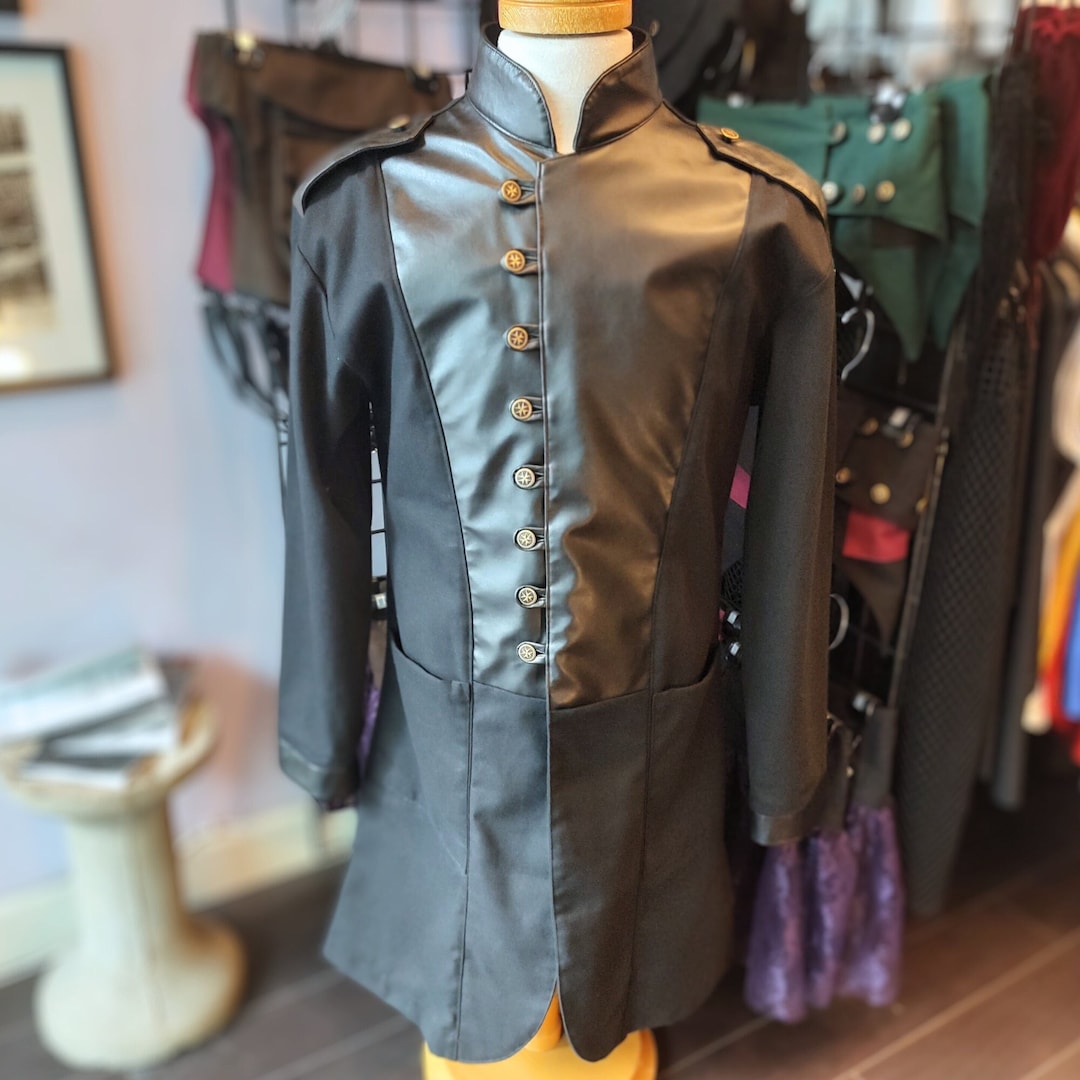 Men's Burning Man Jacket With Pockets Steampunk Pirate Coat Mens ...