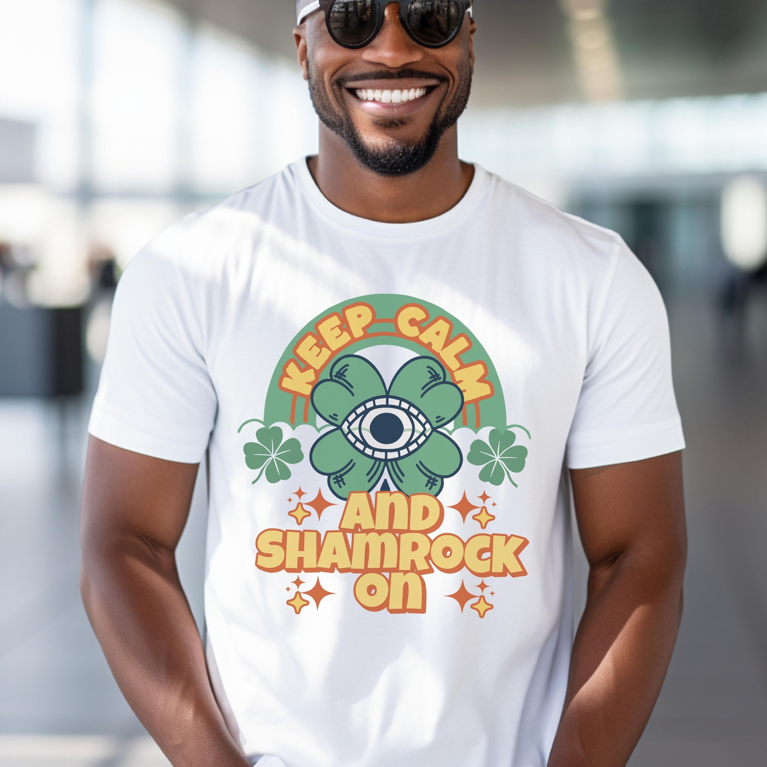 Keep Calm and Shamrock on T-shirt, St. Patrick's Day T Shirt, Funny ...