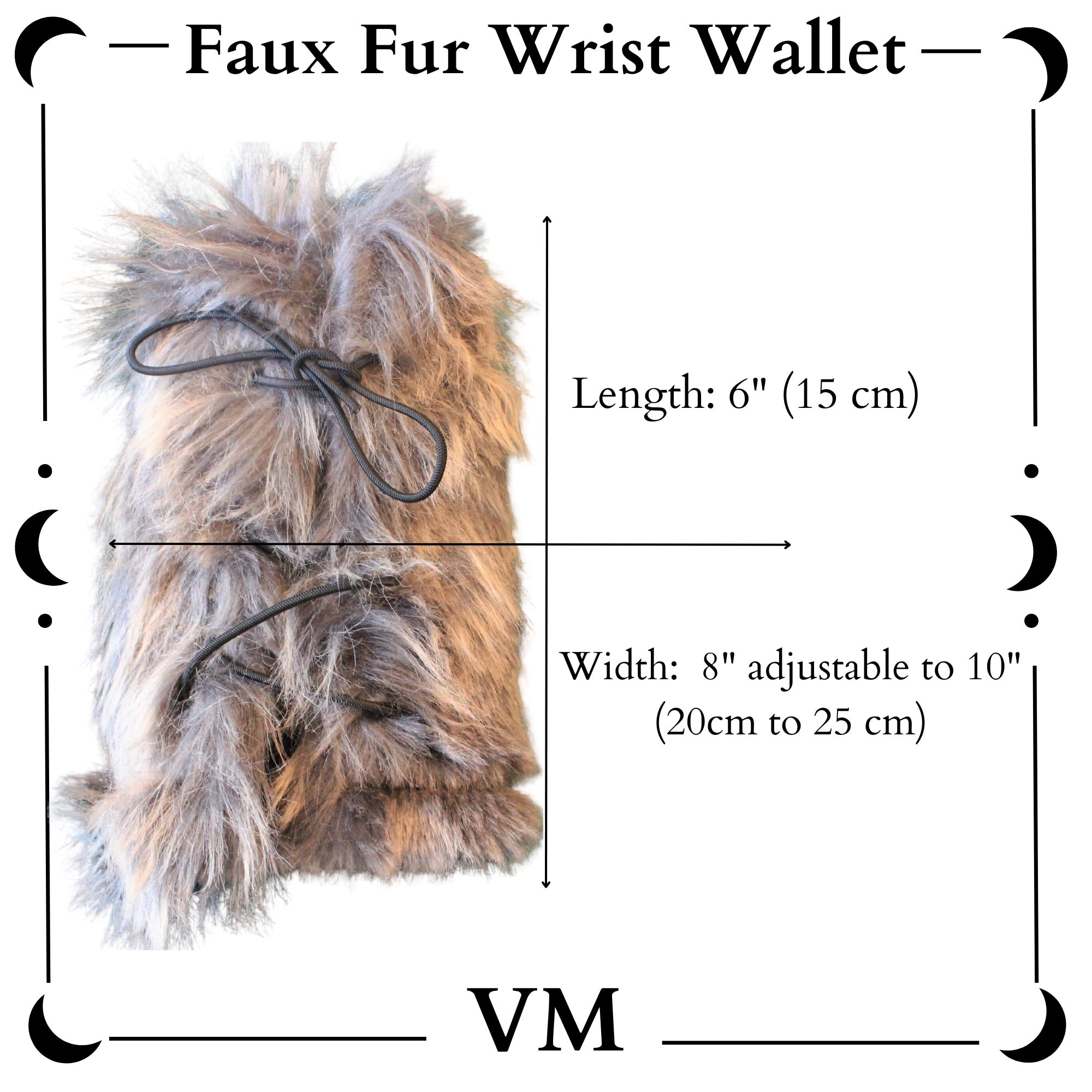 The VM Ren Faire Faux Fur Wrist Wallet Cuff Unisex Medieval Steampunk ...