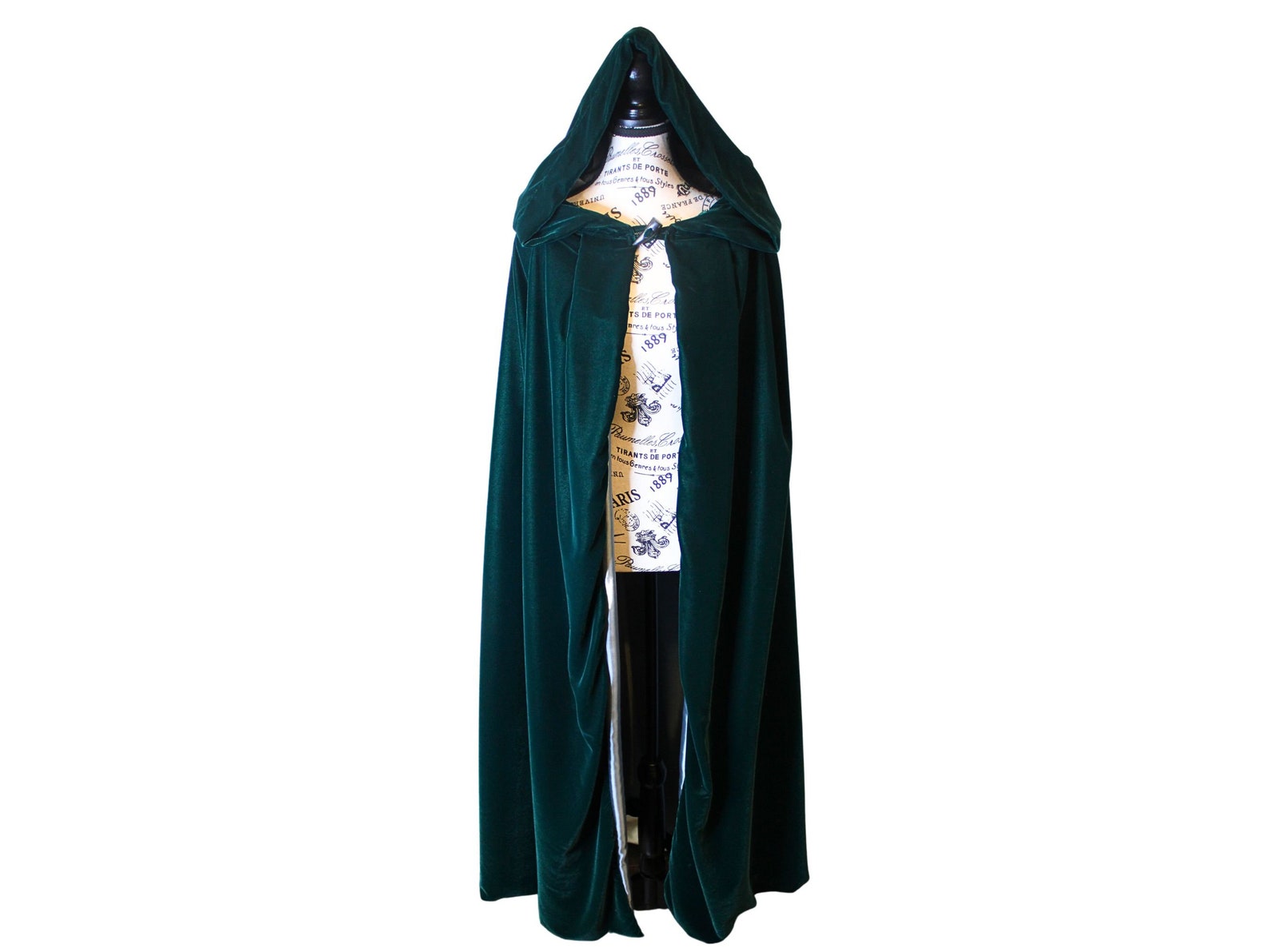 The VM Hooded Cloak Alternative Wedding Velvet Cape Victorian Bridal ...