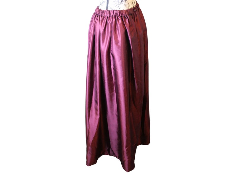 The VM Princess Skirt Wine Satin Renaissance Skirt Gothic - Etsy