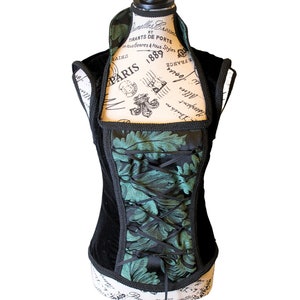 The VM Corset Top -green Tapestry Cottagecore Renaissance Wench Corset ...