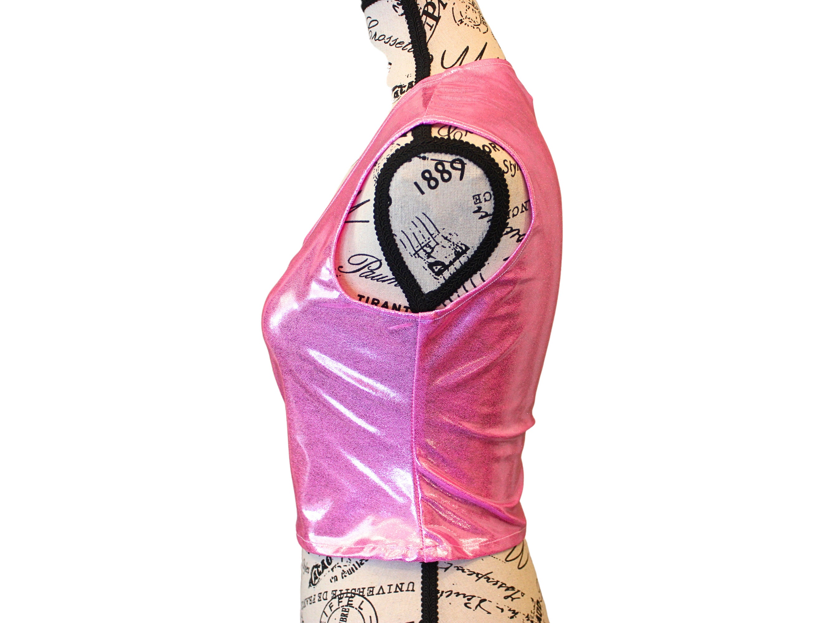 The VM Pink Sparkly Crop Top Tank Pink Burning Man Bodycon - Etsy