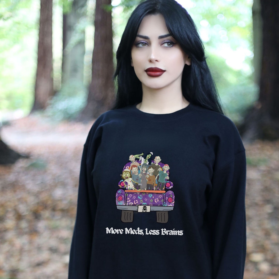 Halloween Nurse Sweatshirt, Funny Undead Nurse Goth Ugly Sweater, Funny ...