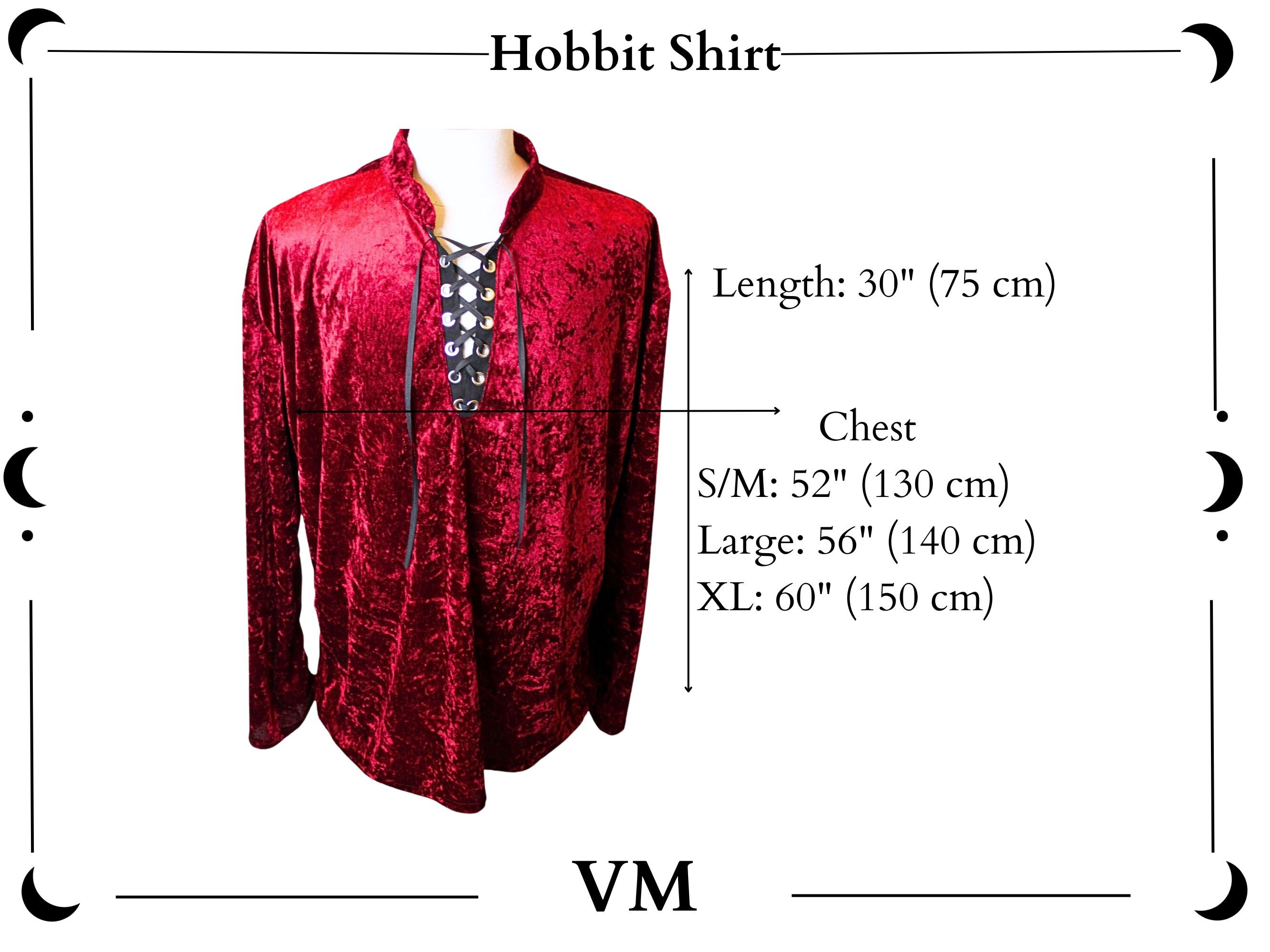 The VM Lace-up Hobbit Shirt Velvet Victorian Goth Christmas Wedding ...