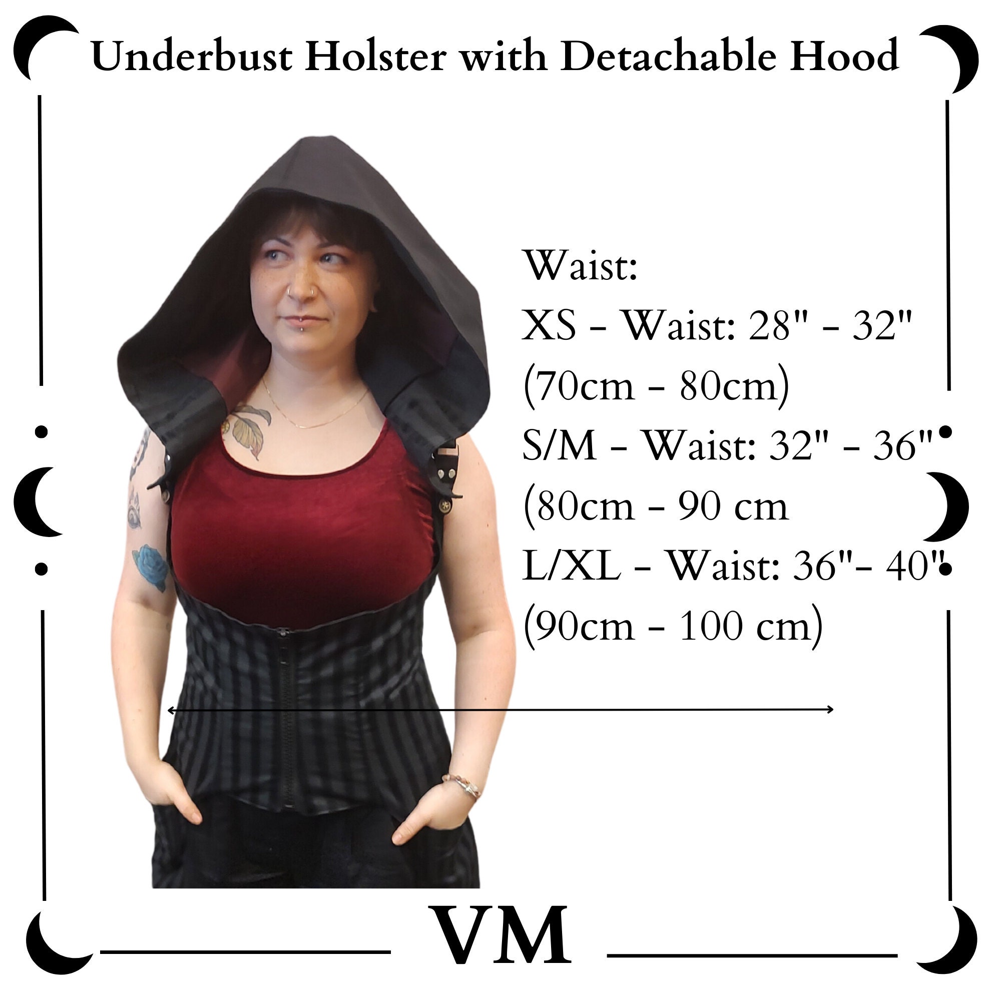The VM Under Bust Holster With Detachable Hood Renaissance Fair ...