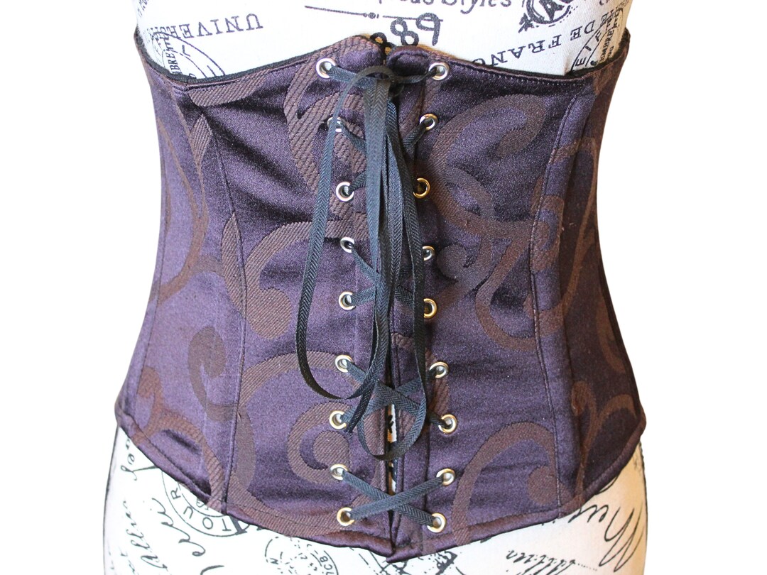 The VM Underbust Corset - Lace-up Maroon Steampunk Gothic Corset Dark ...
