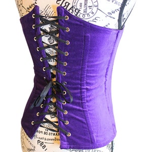The VM Corset Purple Velvet Steampunk Gothic Corset Renaissance Fair ...