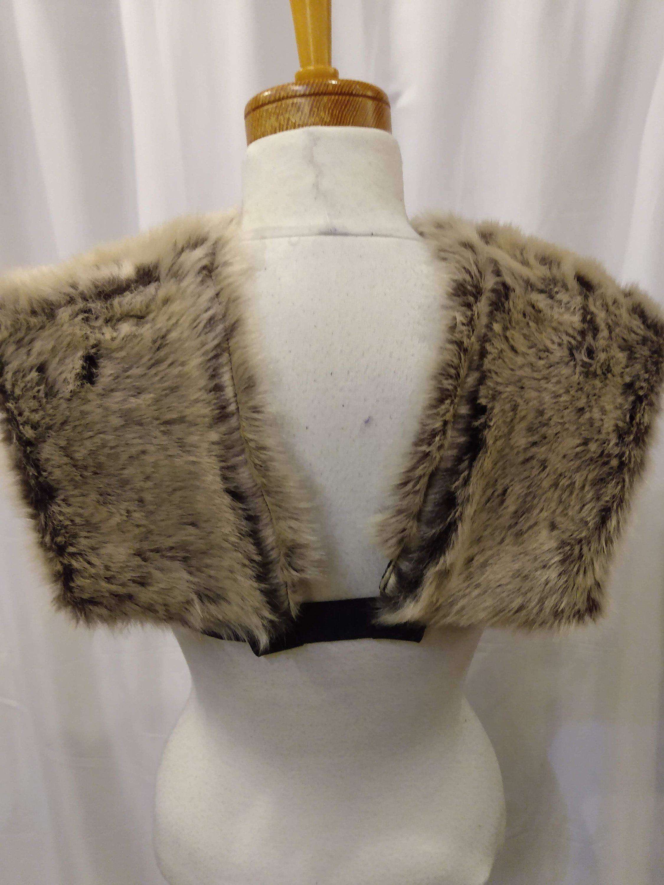 Viking Faux Fur Shoulder Harness Norse Wedding Vegan Fur Harness ...