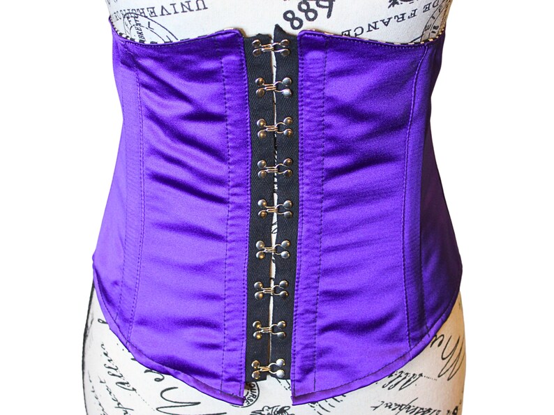 The VM Purple Satin Underbust Corset Steampunk Gothic Corset - Etsy