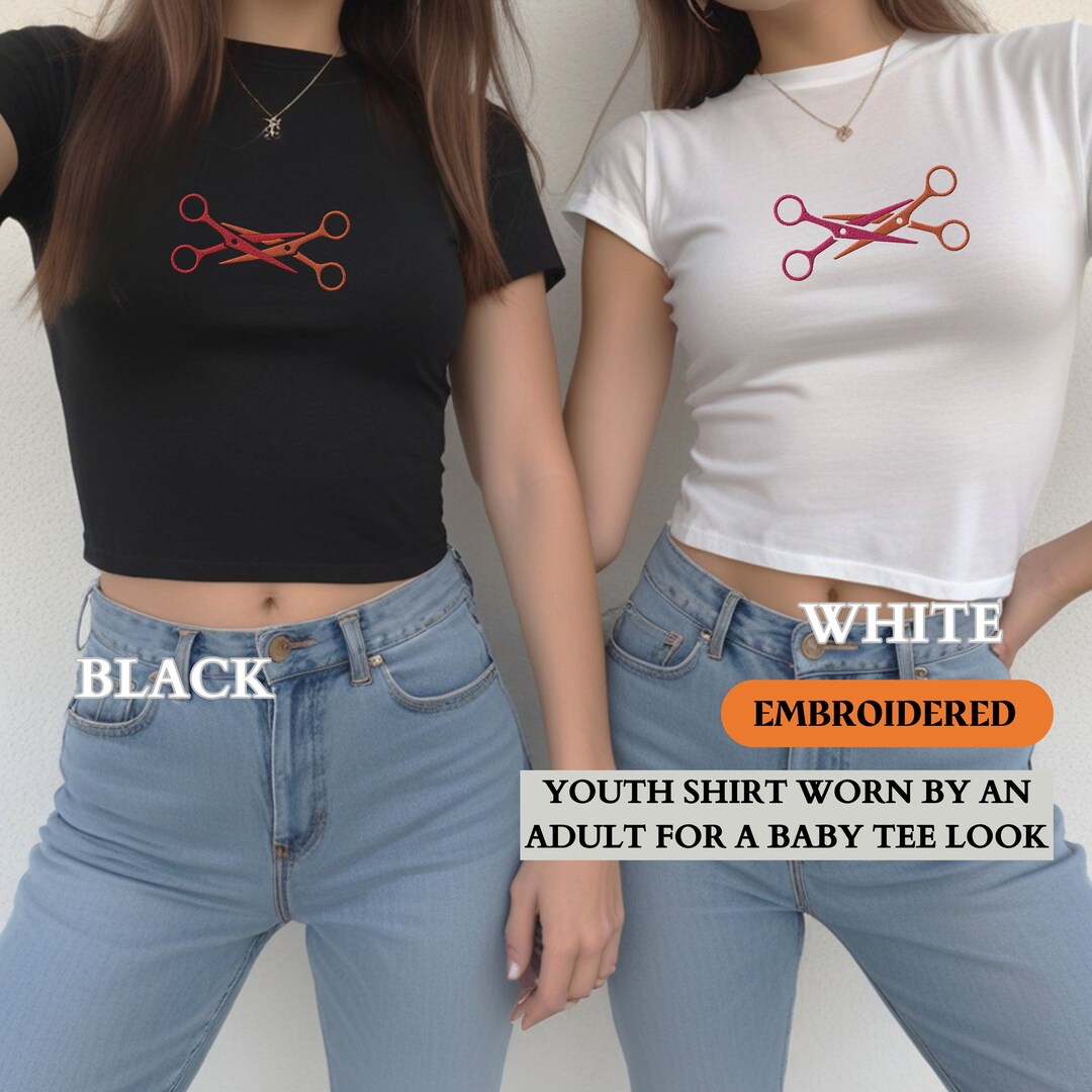 Personalized EMBROIDERED Baby Tee Shirt, Custom Lesbian Pride Sapphic ...