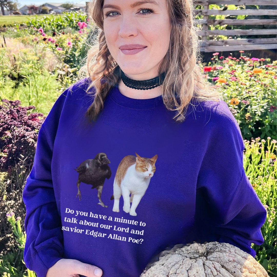 Edgar Allen Poe Sweatshirt, Dark Academia Book Gift, Gothic Reading ...