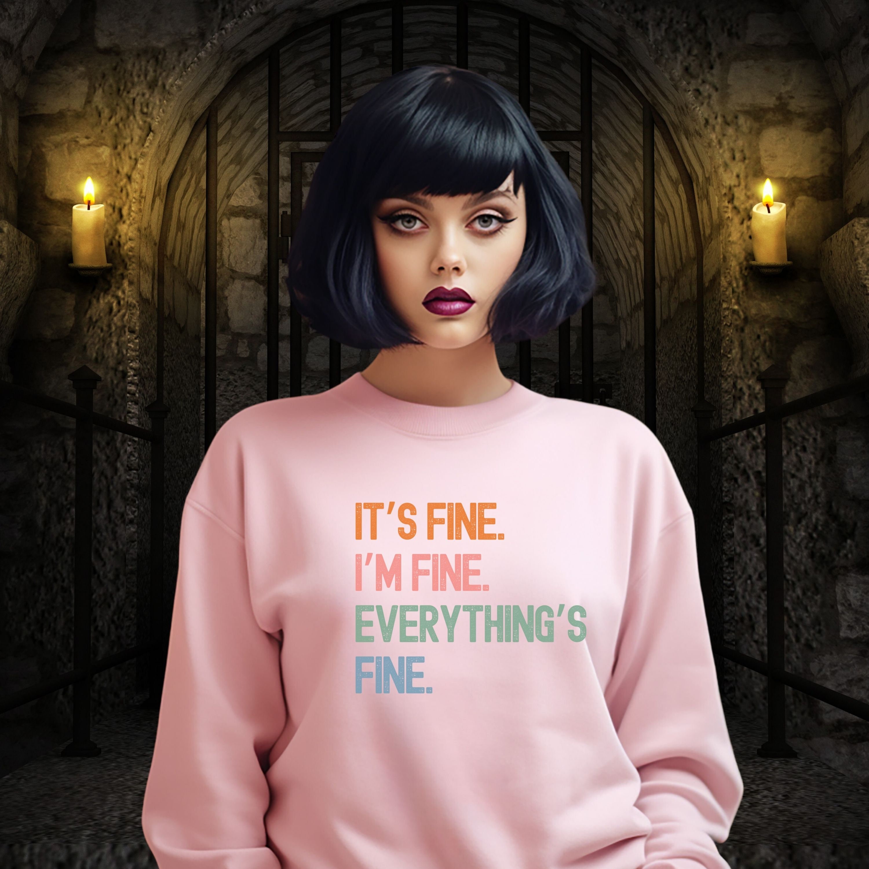 It's Fine I'm Fine Everything's Fine Sweater, Busy Mom Anxiety ...