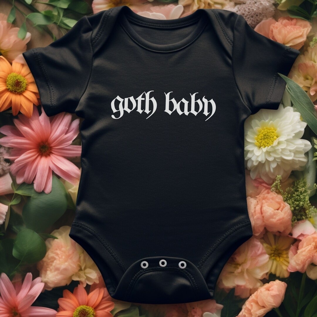 Goth Baby Bodysuit, Punk Baby Babysuit, Baby Shower Gift for Goth Mommy, Goth Infant One-piece ...