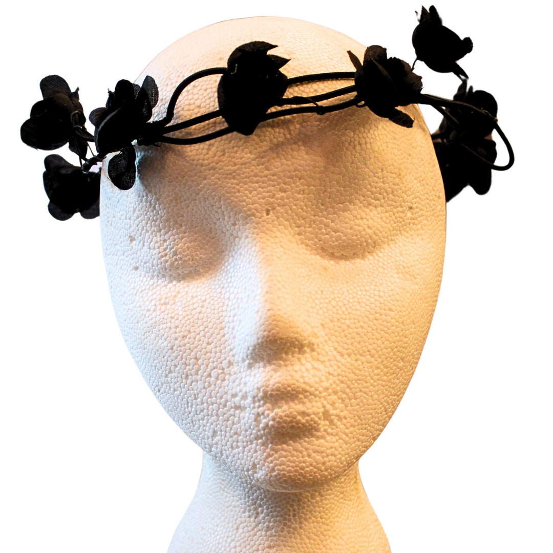 The VM Princess Wreath - Black Roses Gothic Flower Crown Fairy Crown ...